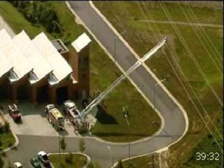 Fairfax County, Virginia ladder hits power line in front of station ...