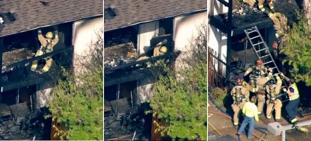 Caught on video: AZ firefighter falls from balcony. - Statter911