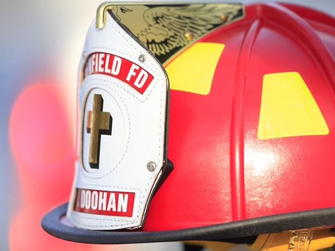 Honorary firefighter Tyler Doohan - Funeral for hero child - Statter911