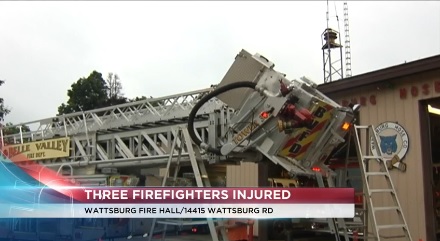Tower ladder failure injures 3 PA firefighters - Statter911