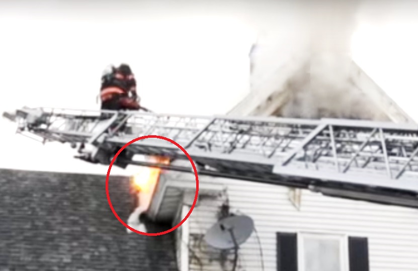Must see video: Maine firefighter falls through roof & is rescued ...