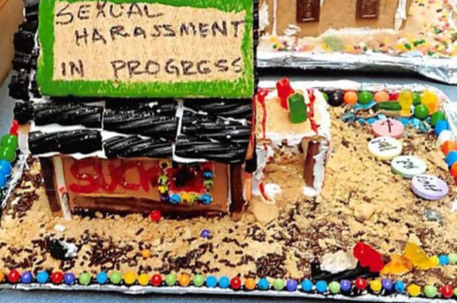 Smutty gingerbread house at ambulance squad's holiday party is part of ...